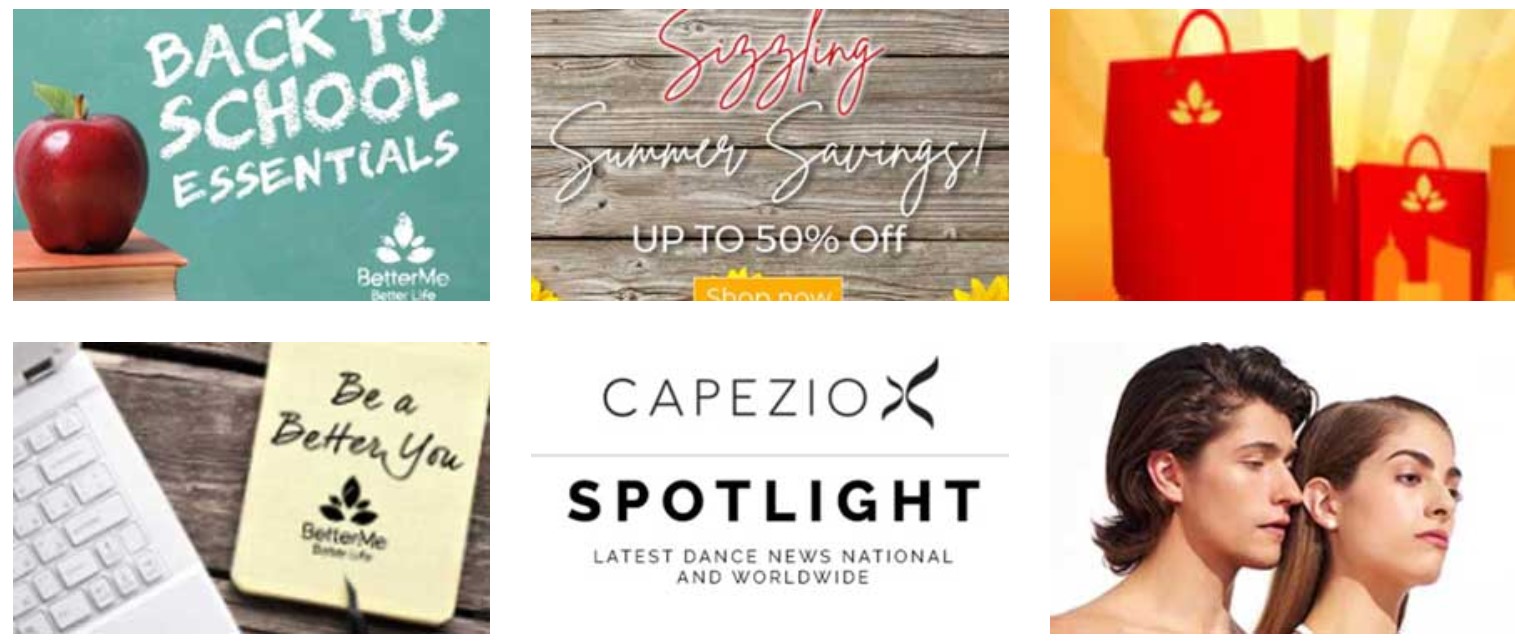 Email Design Layouts, Promotional Advertisements